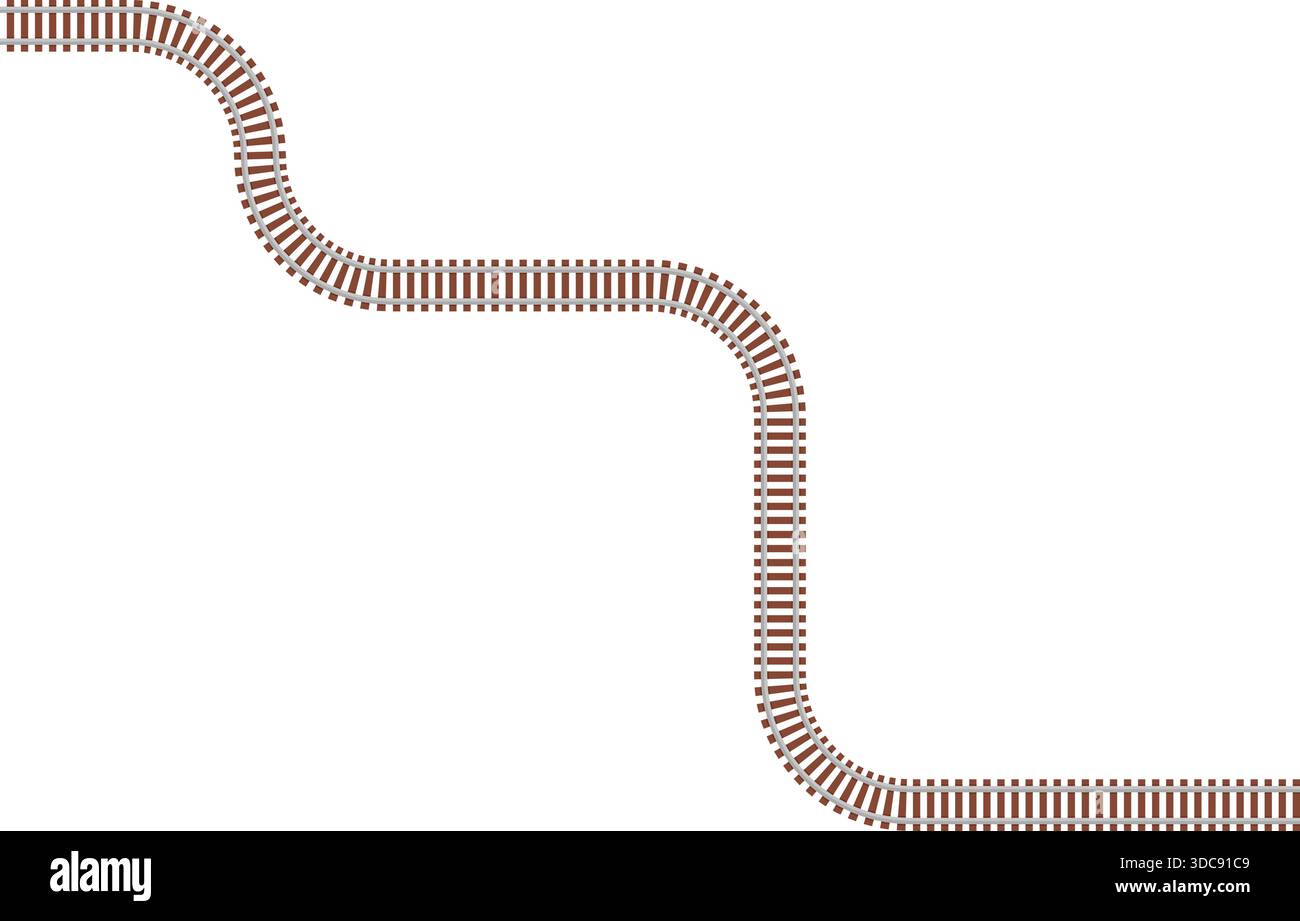 Overhead train track maze combining diagonal routing with rounded wave ...