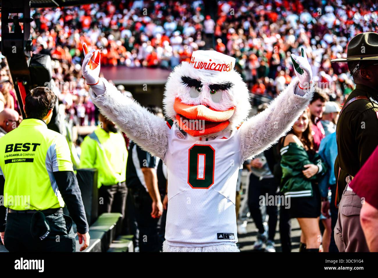 December 20, 2025, College Station, Texas, USA: Miami Hurricane Mascot ...