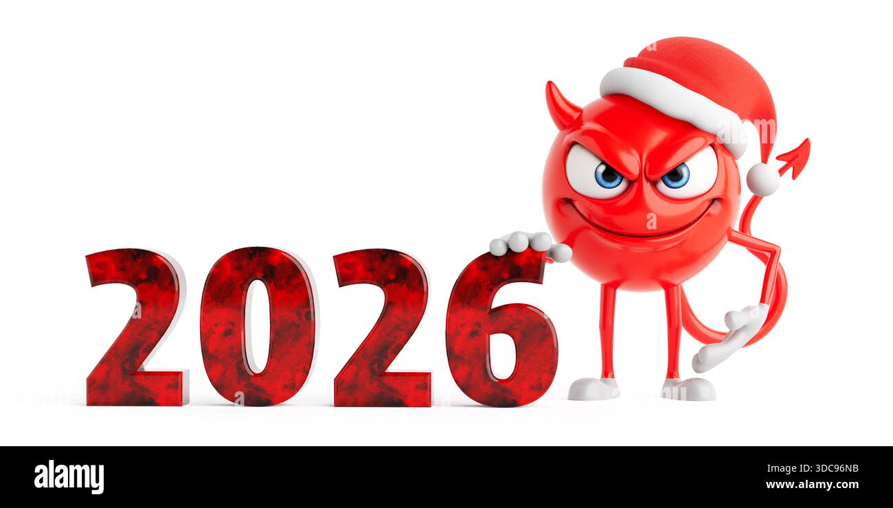 Playful 2026 cartoon number character hi-res stock photography and ...