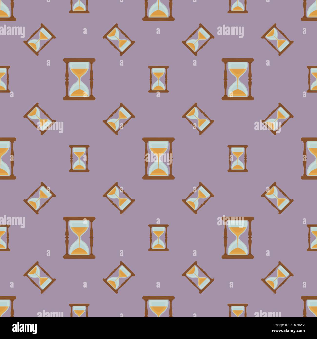 Seamless vector hourglass pattern on a purple background Stock Vector ...
