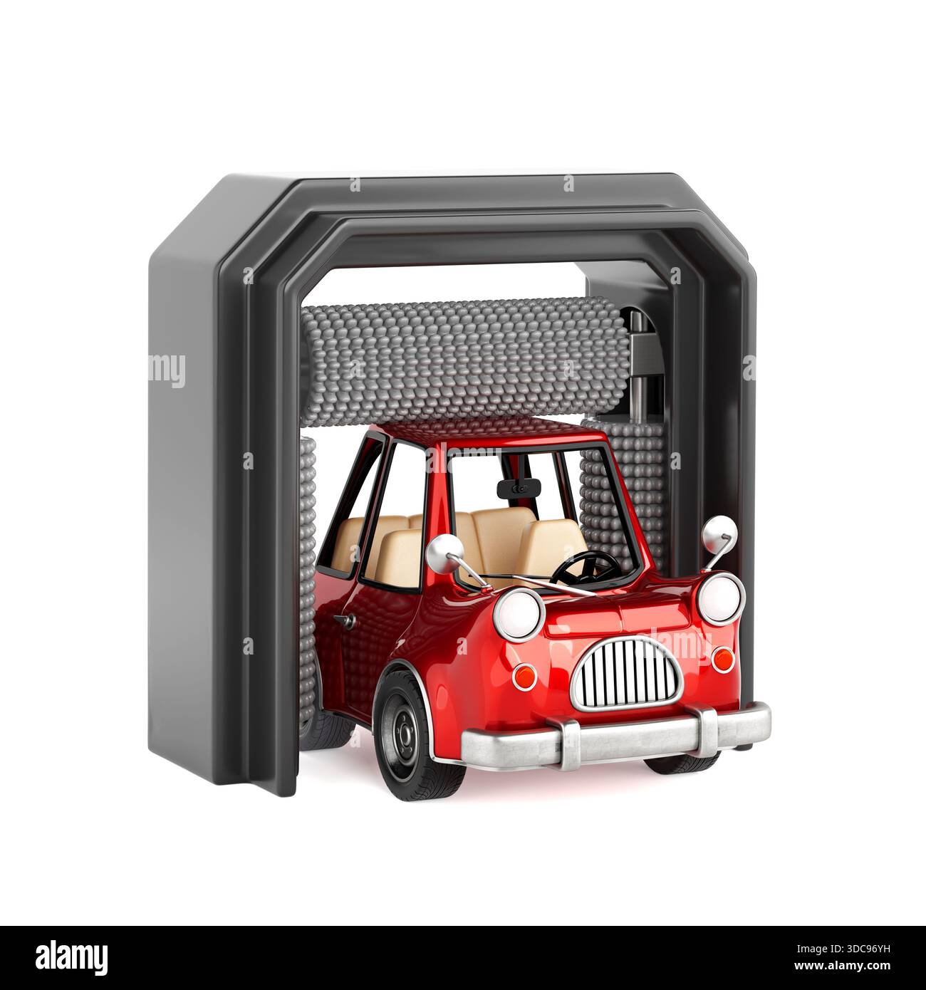 Red car in motion Cut Out Stock Images & Pictures - Alamy