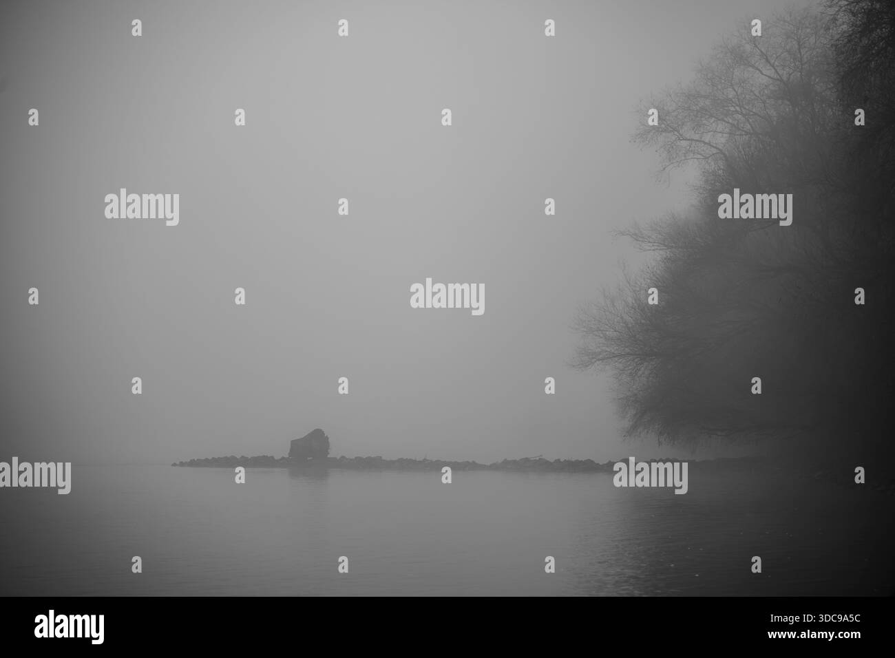 Rock in water shadow Black and White Stock Photos & Images - Alamy