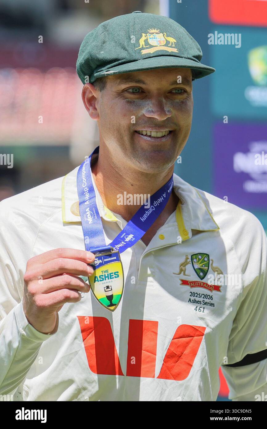 Australia's Alex Carey poses with man of the match award after ...