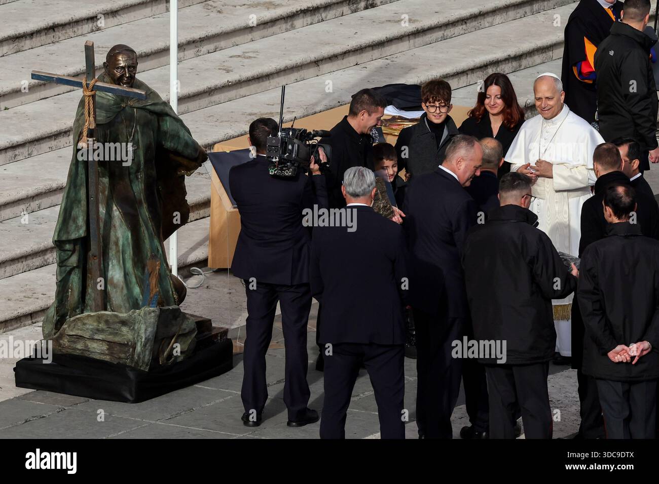 At the end of the last Jubilee audience, Pope Leo XIV receives the ...