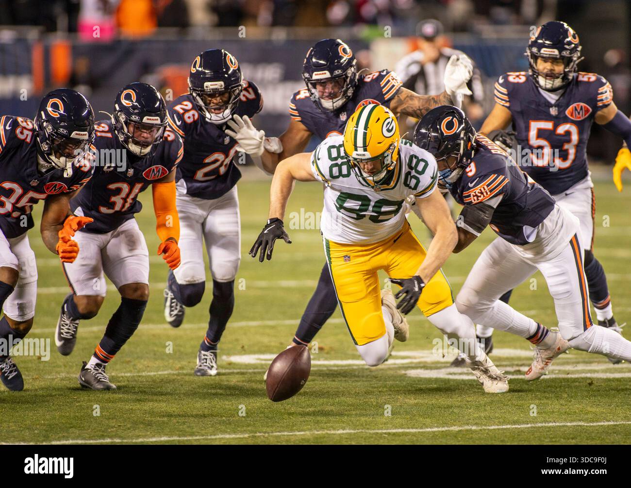December 20, 2025: Green Bay Packers Luke Musgrave (88) chases the ...