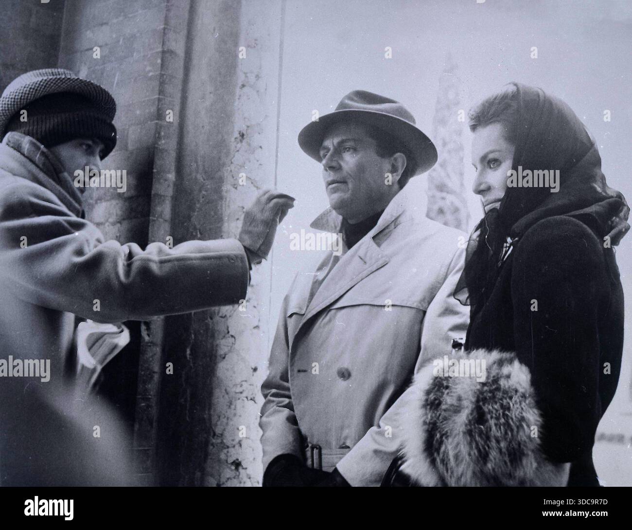 Italian actors Enrico Maria Salerno and Belinda Lee while filming the ...