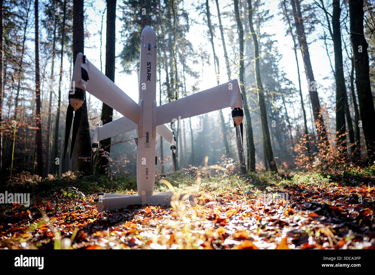 18 December 2025, Bavaria, Schrobenhausen: The "Virtus" drone weapon ...