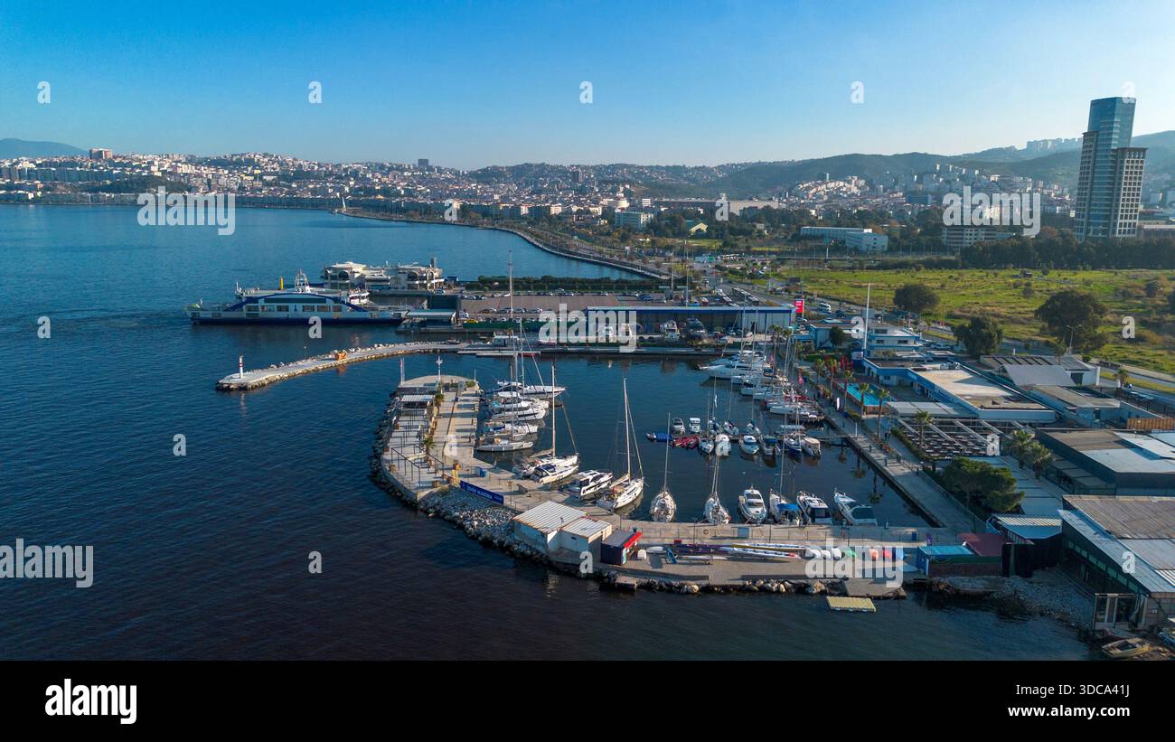 Izmir - Turkey, December 12, 2025, Uckuyular Ferry Terminal and Levent ...