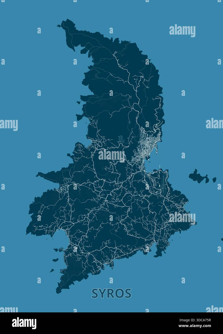 Cyclades island map Stock Vector Images - Alamy