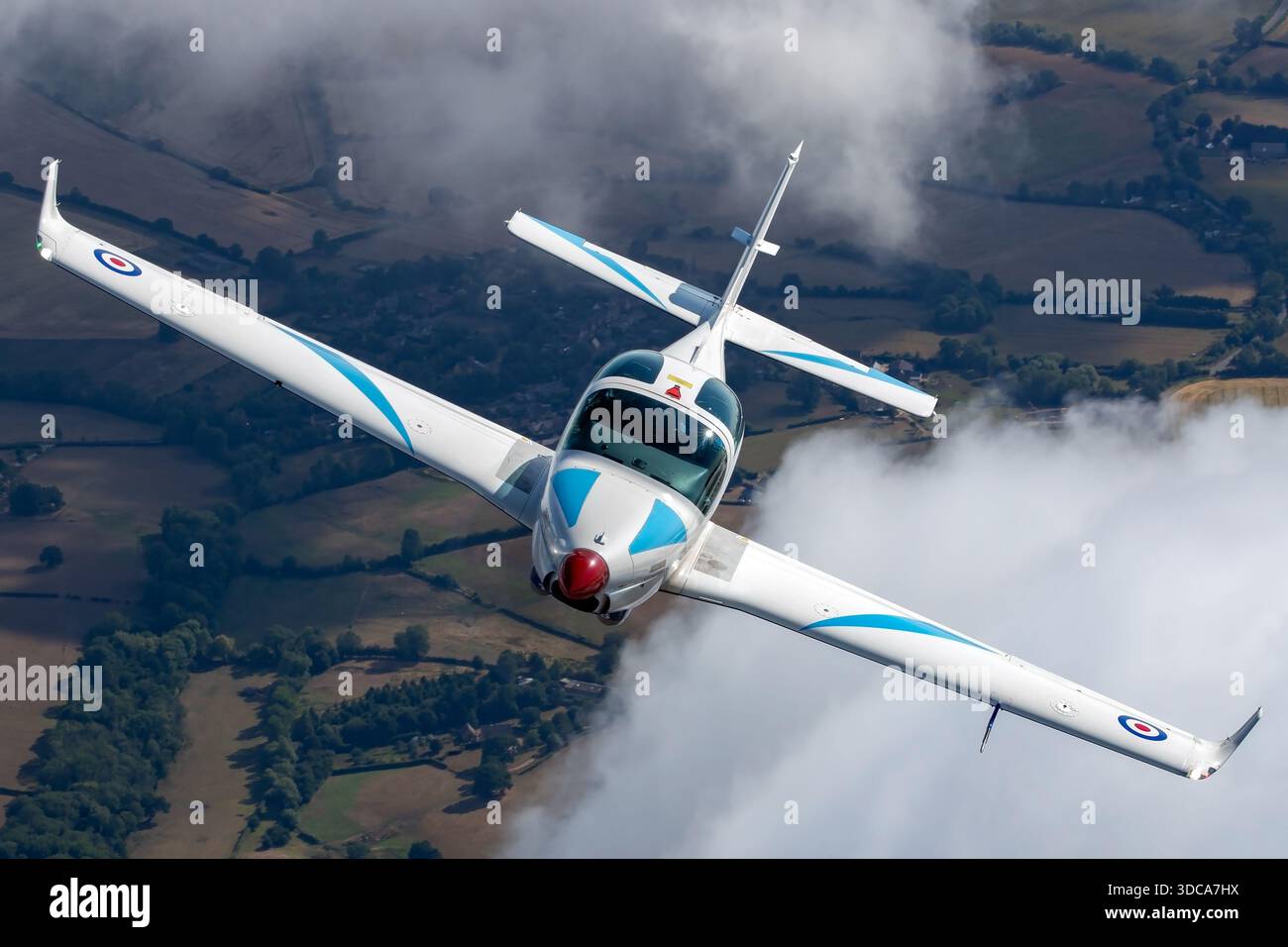 Air-to-air image of a Royal Air Force Grob G-120TP Prefect T1 training ...