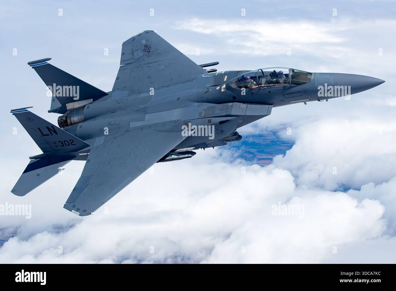 A U.S. Air Force F-15E Strike Eagle, reg. 91-0302, Military Code LN ...