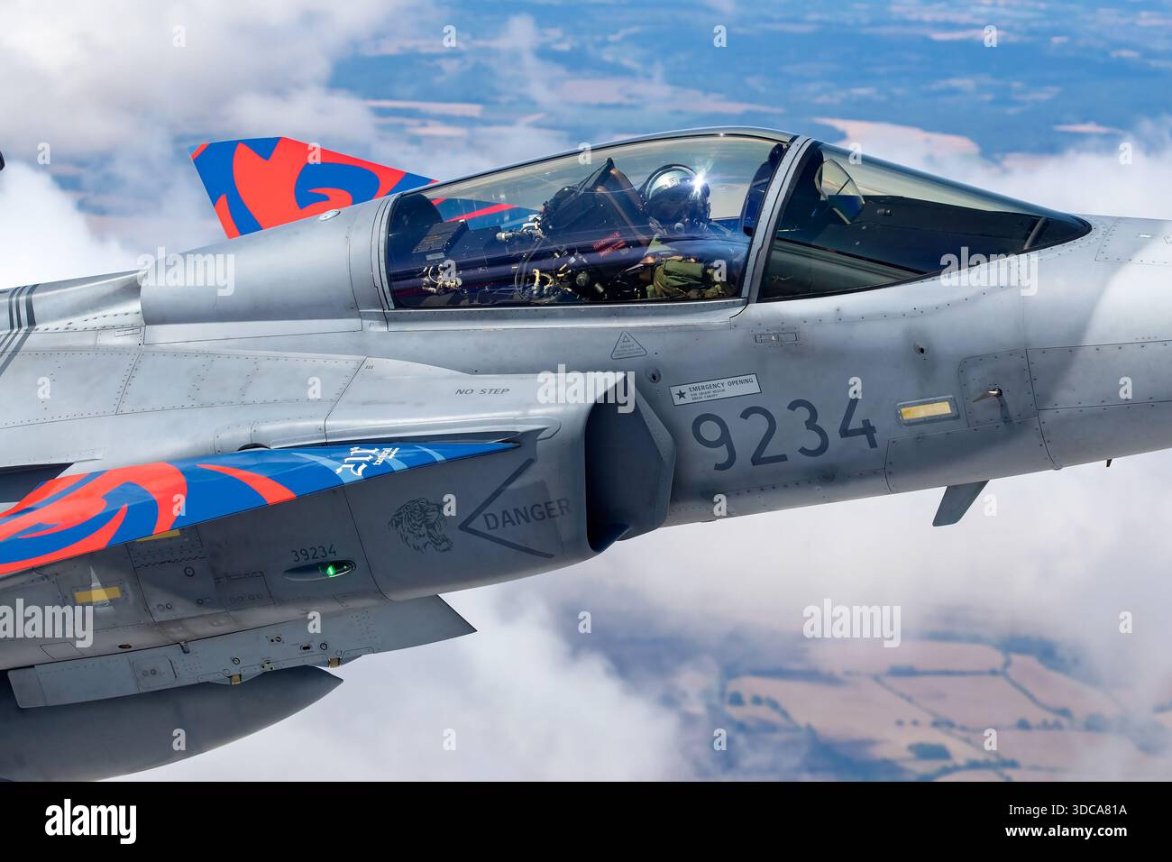 A Czechia Air Force Saab JAS 39C Gripen, identified by registration ...