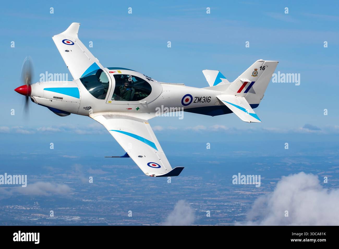 The Royal Air Force Grob G-120TP Prefect T1, registration ZM316, unit ...