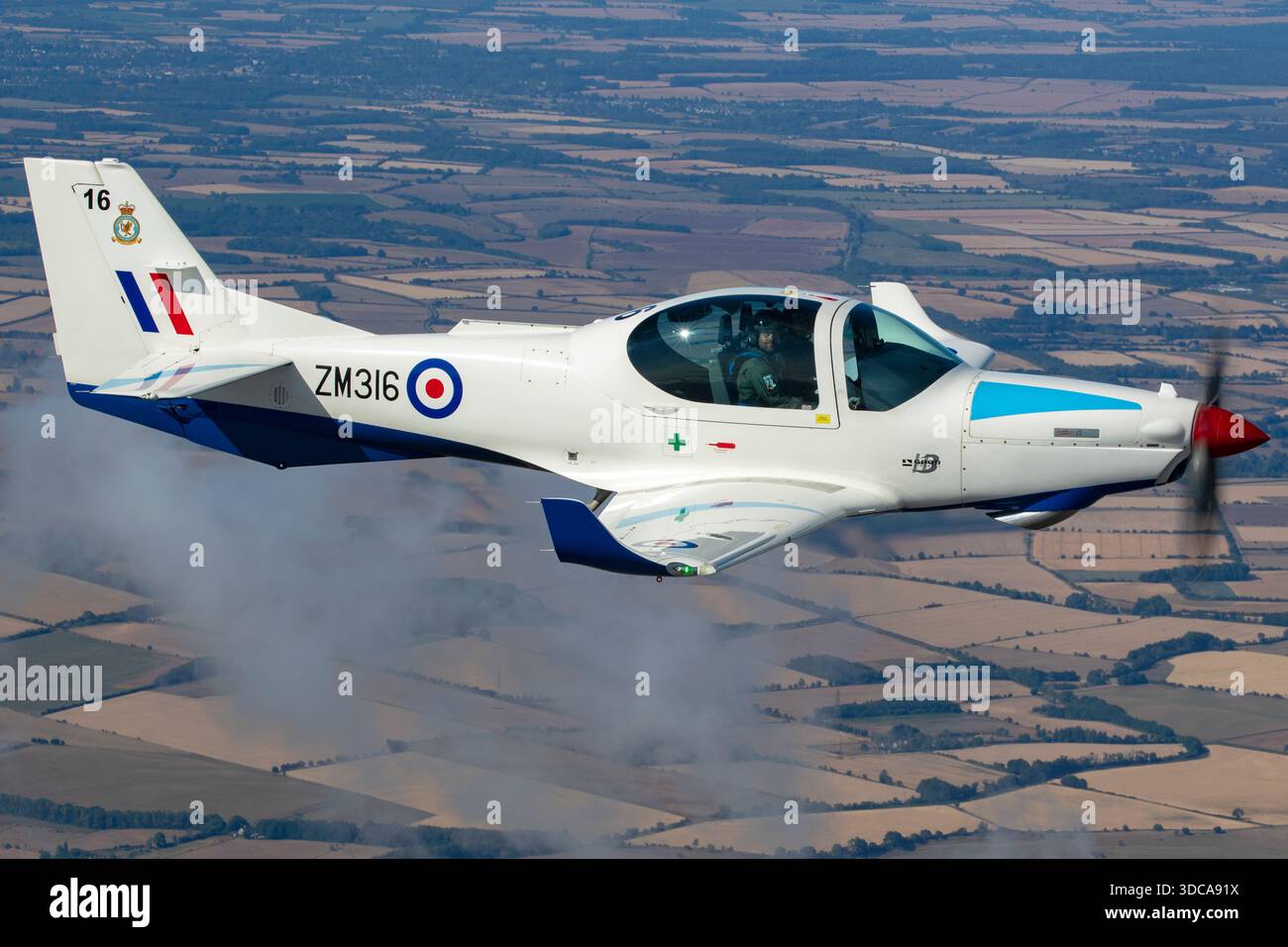 The Royal Air Force displayed a Grob G-120TP Prefect T1 aircraft ...