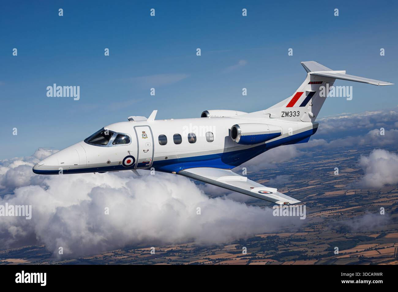 A Royal Air Force Embraer EMB-500 Phenom 100, registered ZM333, is ...