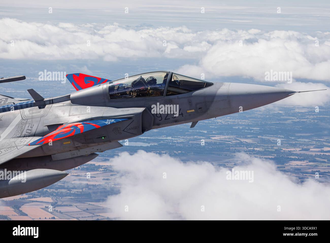 A Czech Air Force Saab JAS 39C Gripen, registration 9234, is captured ...