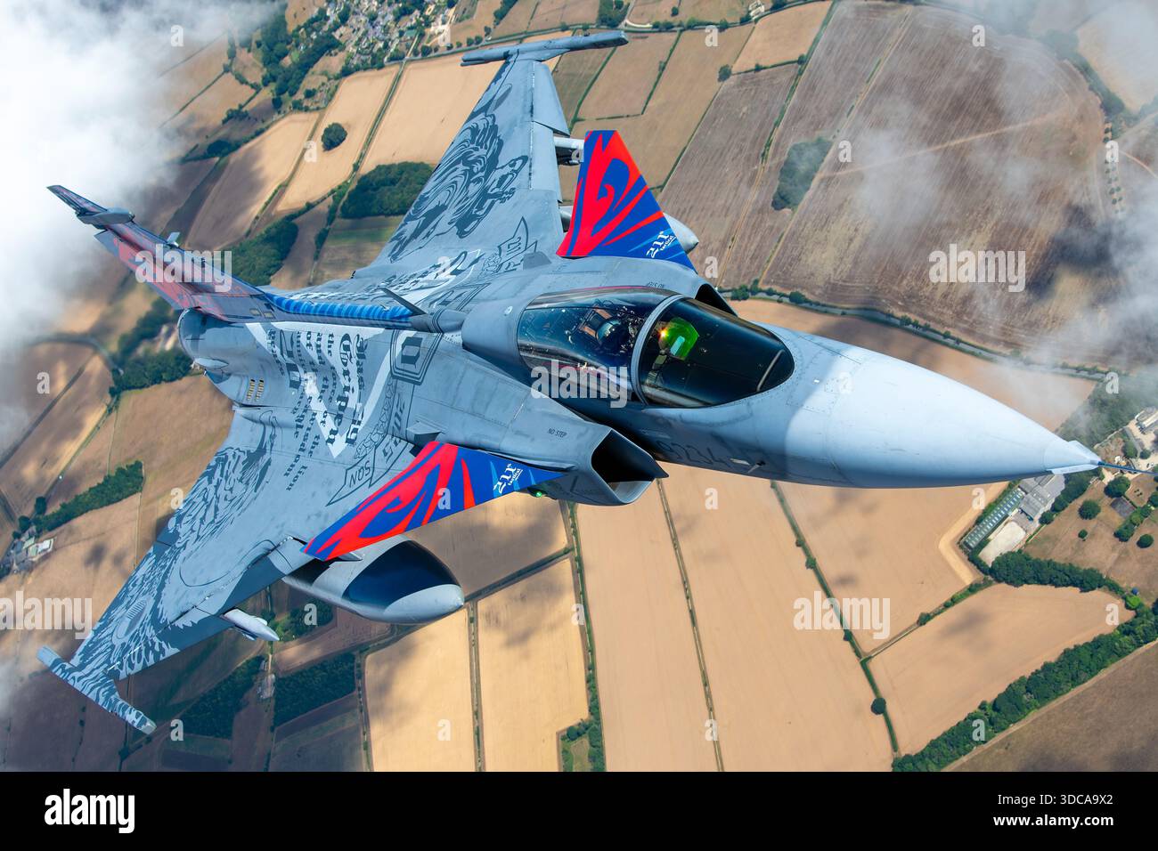This image shows the Czech Air Force Saab JAS 39C Gripen, registration ...