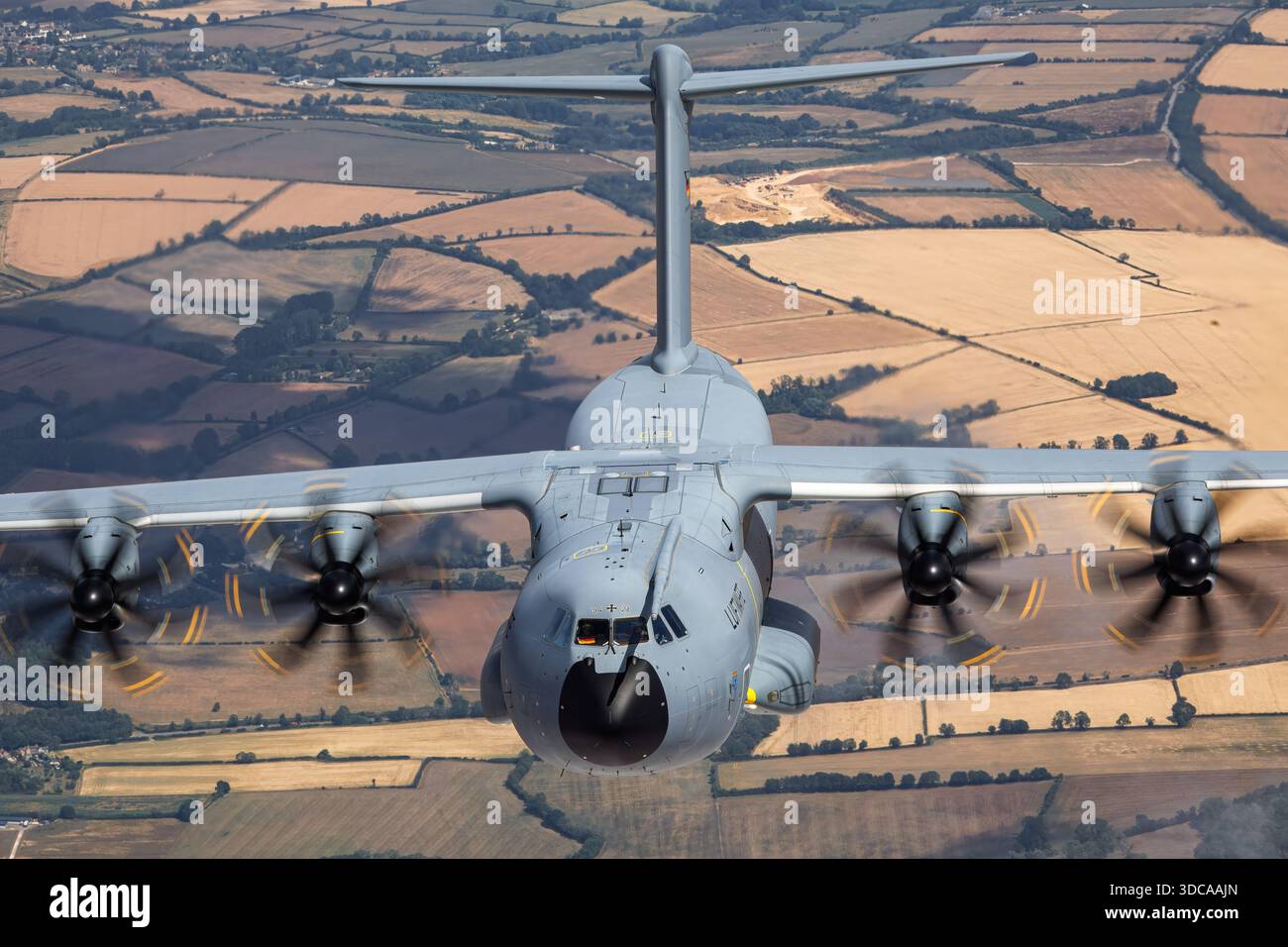 A German Air Force Airbus A400M Atlas transport aircraft is shown in ...