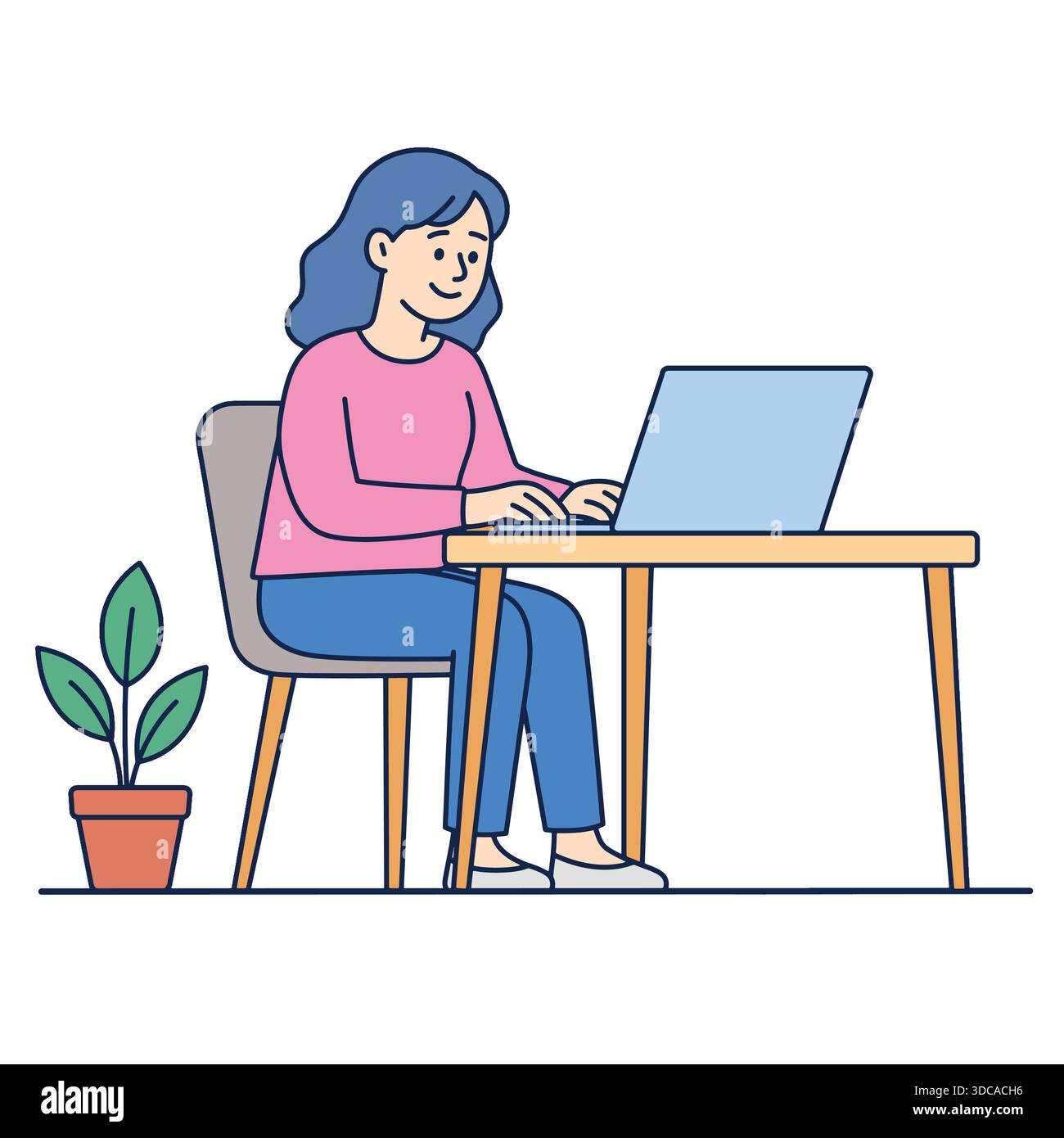 Young woman in designer Stock Vector Images - Alamy