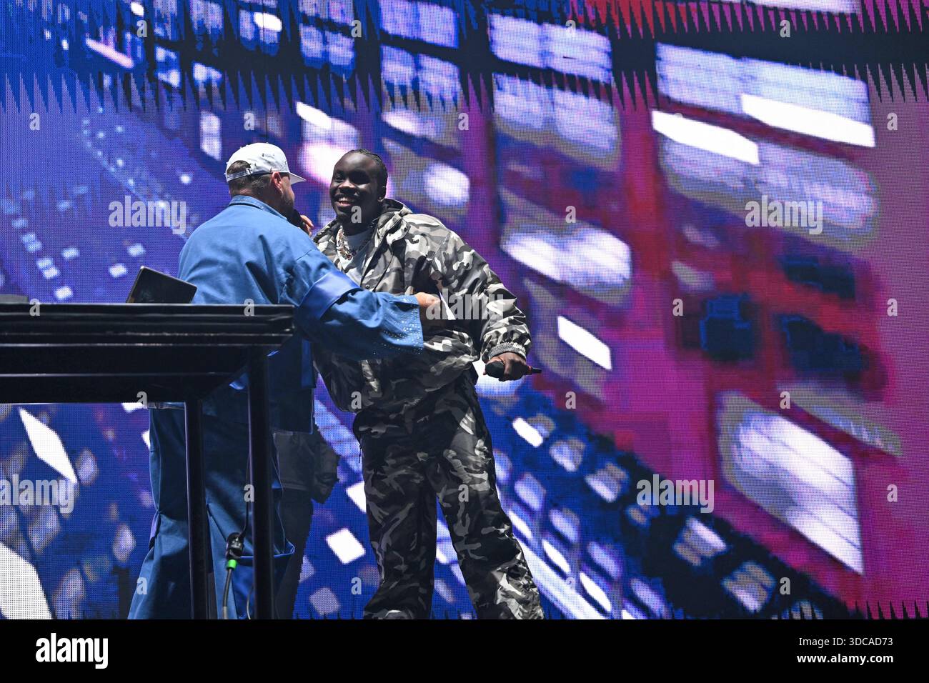 DJ Bens, Jungeli performs at the Defense Arena in Paris, France on ...