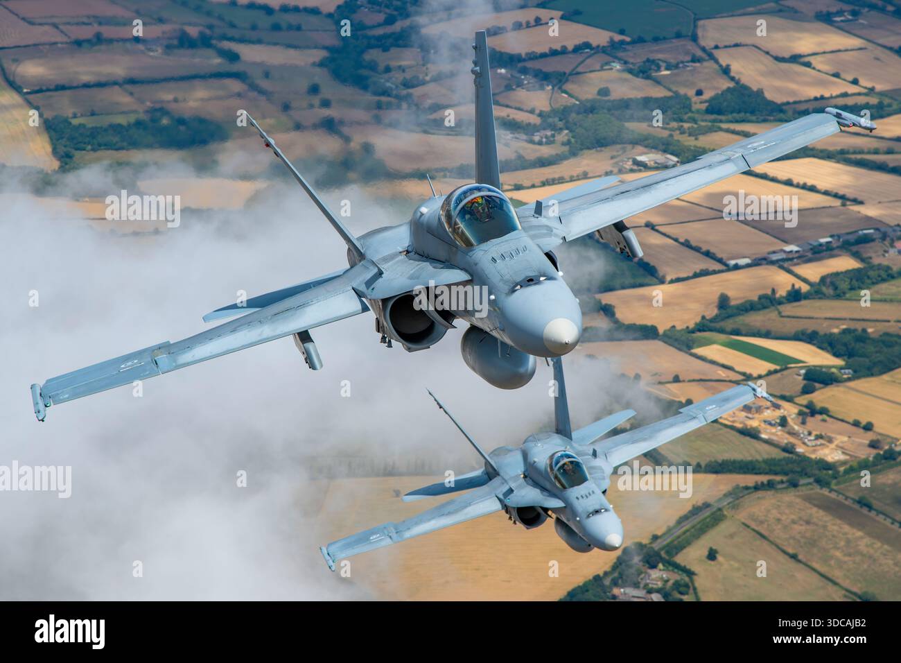 Finnish Air Force F/A-18C Hornet in formation at RIAT Fairford. This ...