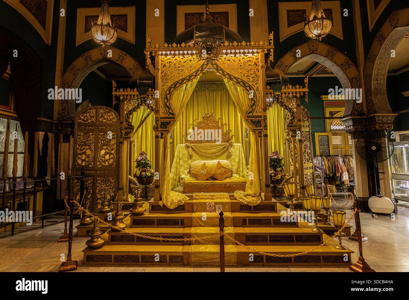 Royal Throne of Sultan in the Maimoon Palace or Maimun Palace, istana ...