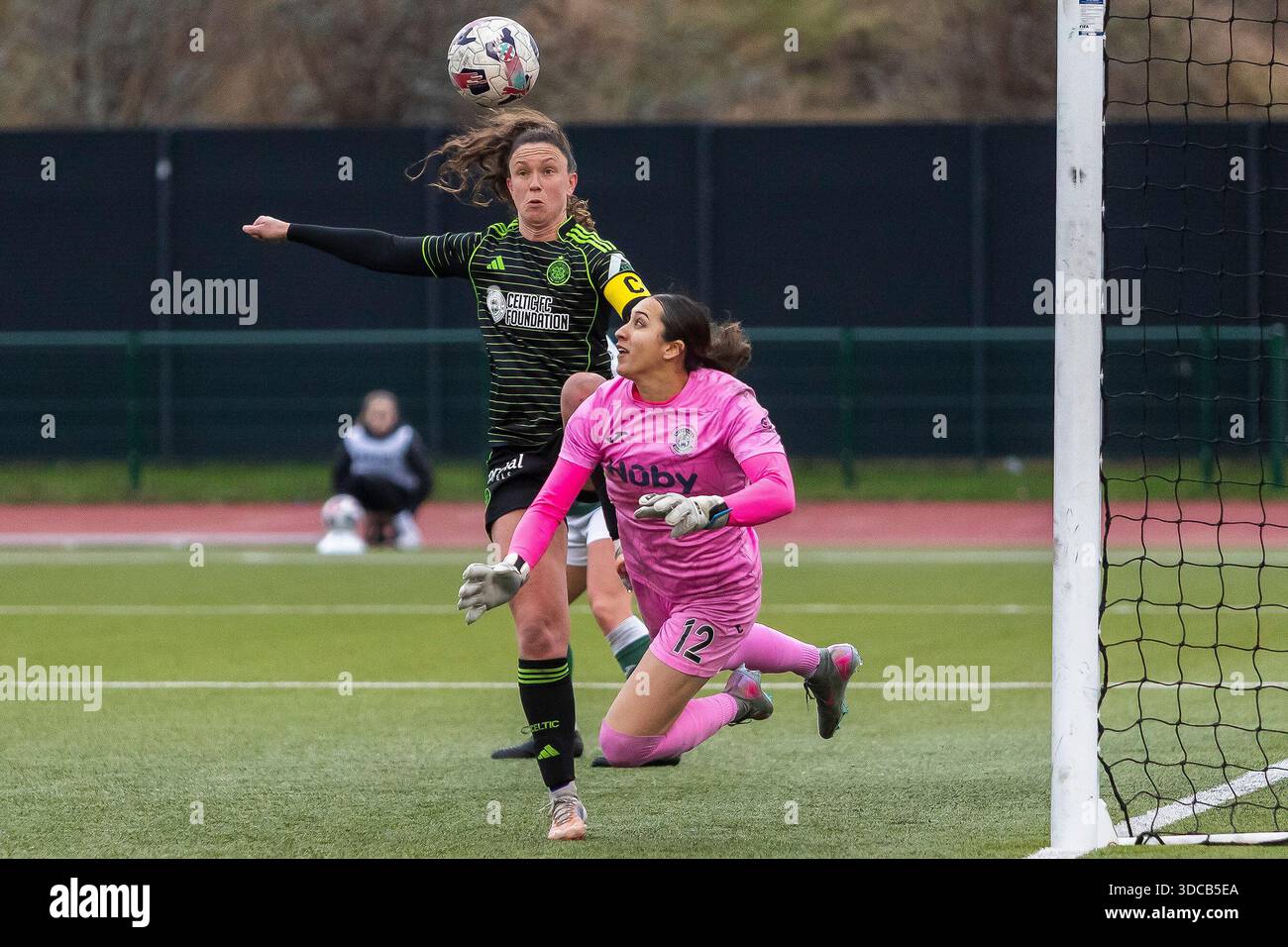 Edinburgh, Scotland. 21 December 2025. Kelly Clark of Celtic FC has the ...