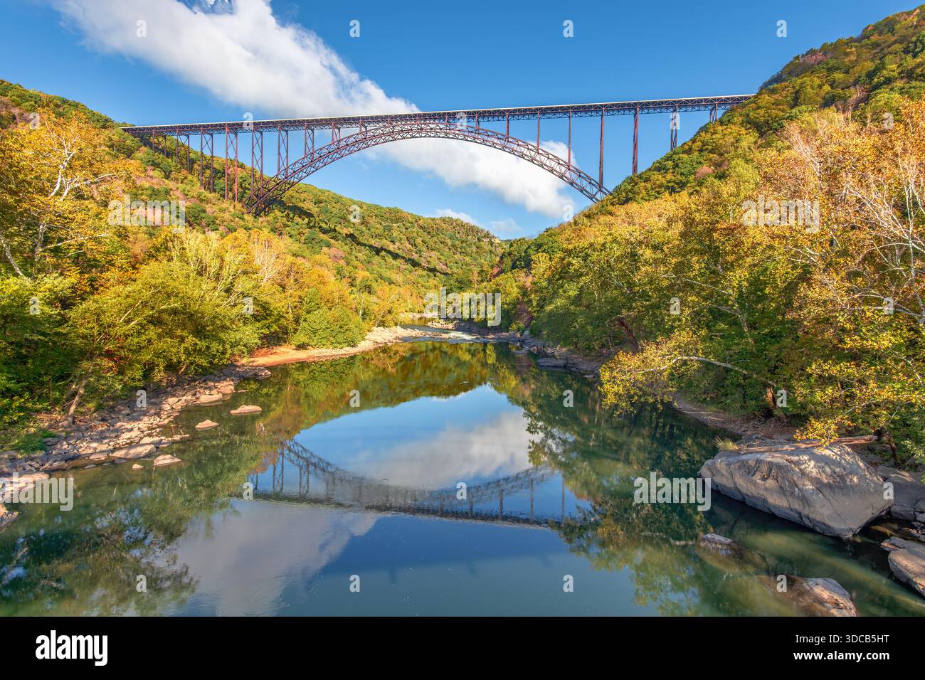 Standing at 8765 feet above the gorge and spanning over 3,000 feet long ...
