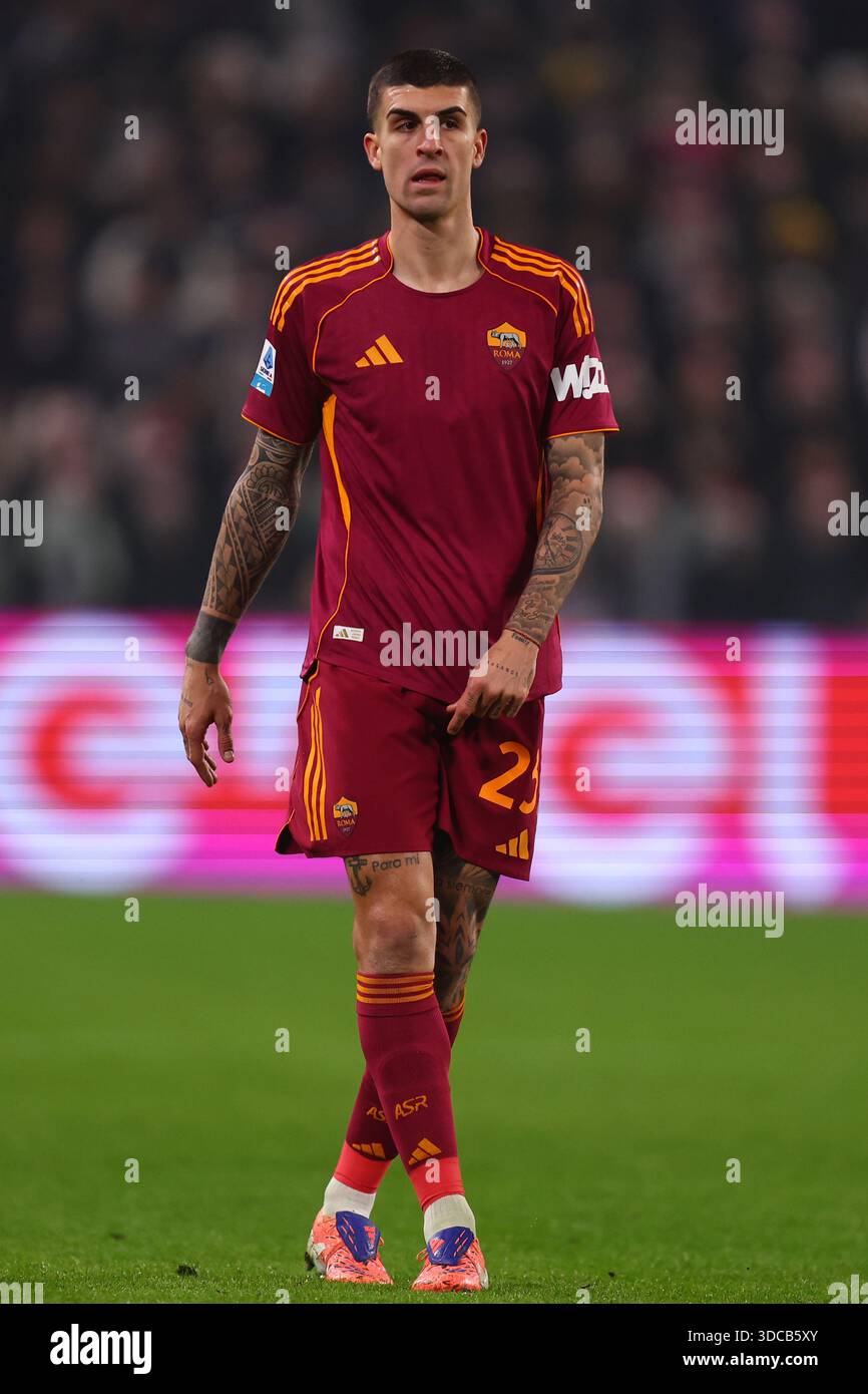 Gianluca Mancini of AS Roma looks on during the Serie A match beetween ...