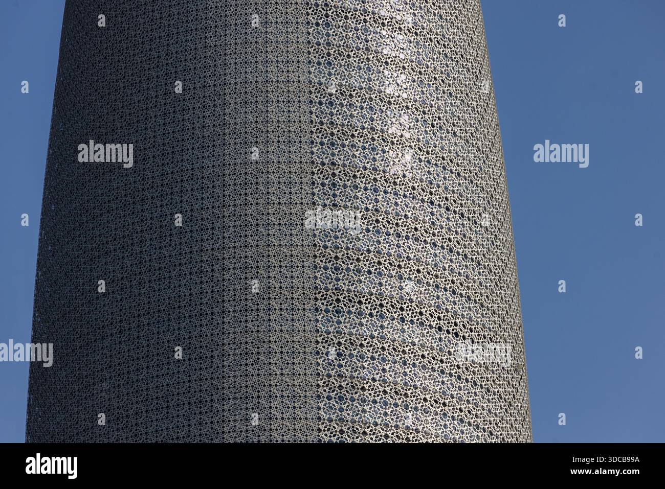 Doha Tower / Burj Doha, designed by architect Jean Nouvel, with layered ...
