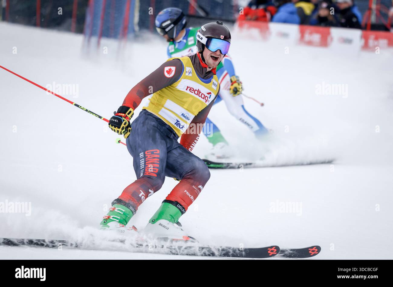 Canada's Reece Howden celebrates his victory in the men's final of a ...