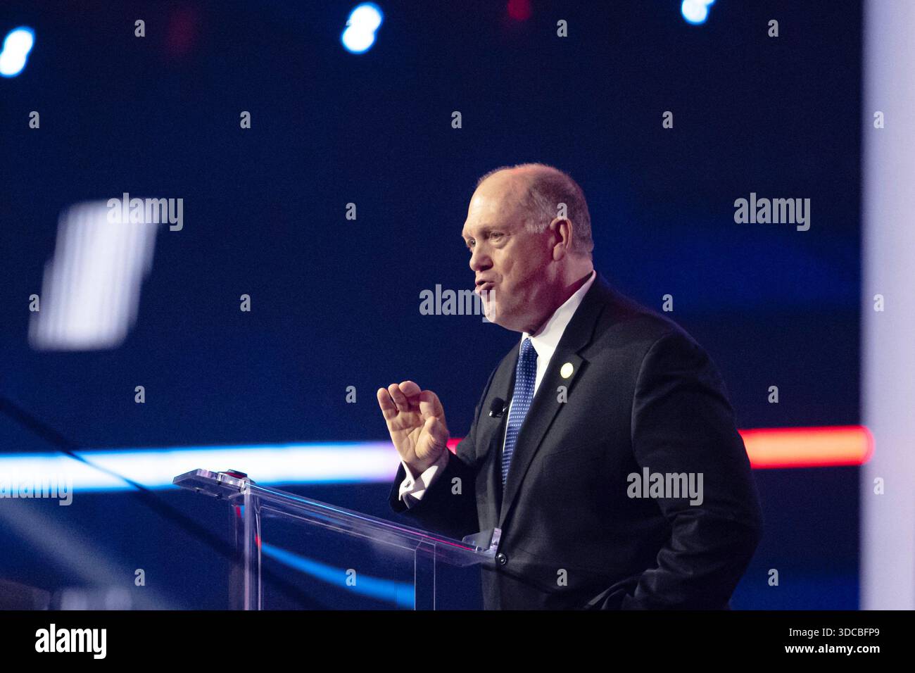 White House border czar Tom Homan speaks during Turning Point USA's ...