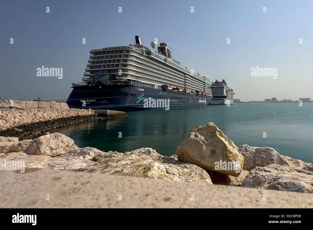 Mein Schiff 5 Valletta and MSC Euribia VallettaDocked In Old Doha Port ...