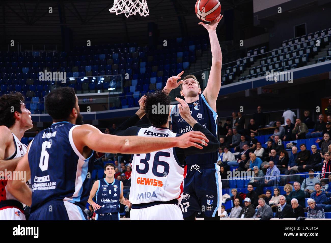 Kiryl Tsetserukou (Liofilchem Roseto) during Wegreenit Urania Milano vs ...