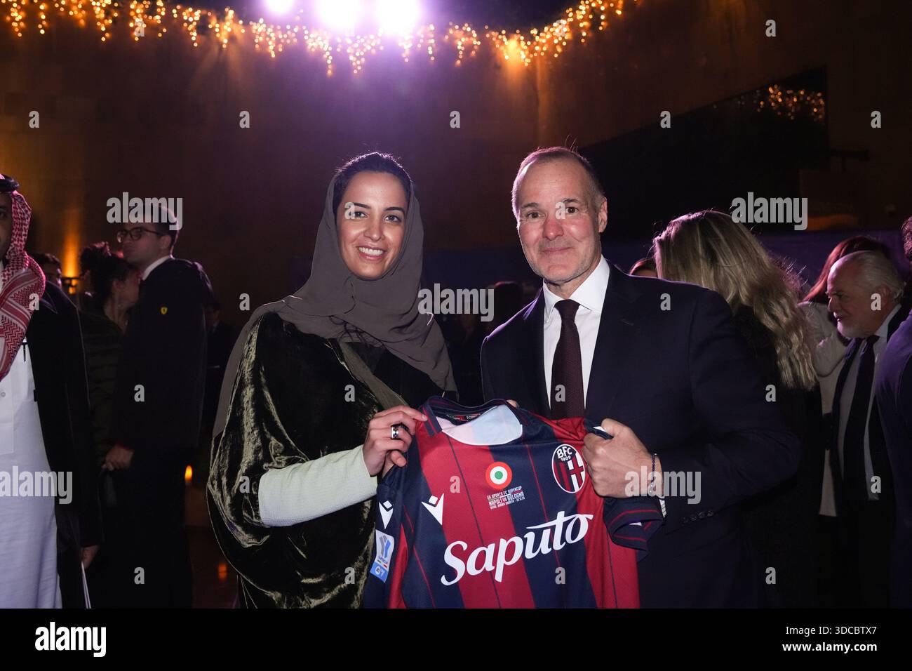 Bologna's chairman Joey Saputo with the Princess Nouf Al-Saud during ...