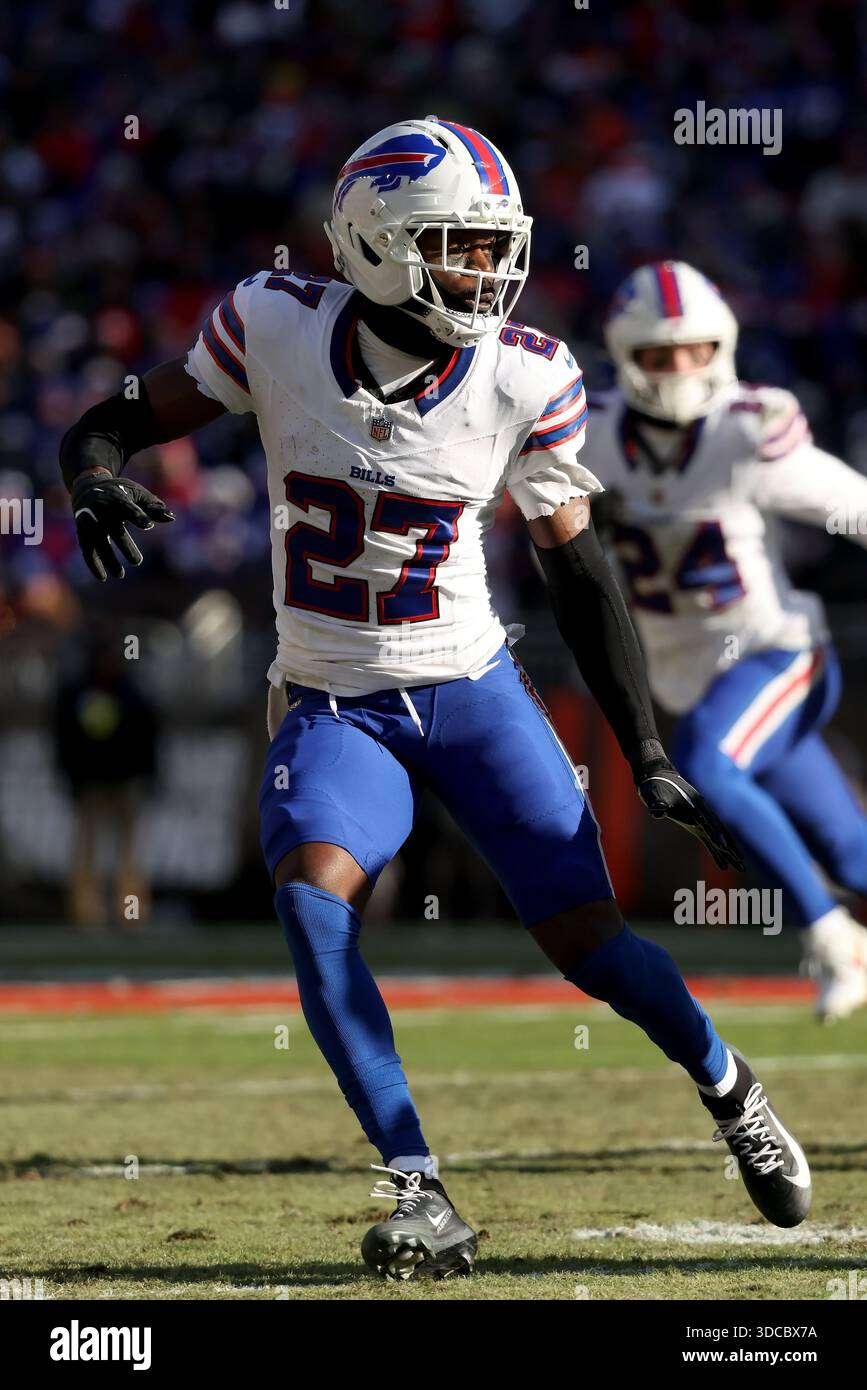 Buffalo Bills cornerback Tre'Davious White (27) runs up the field ...