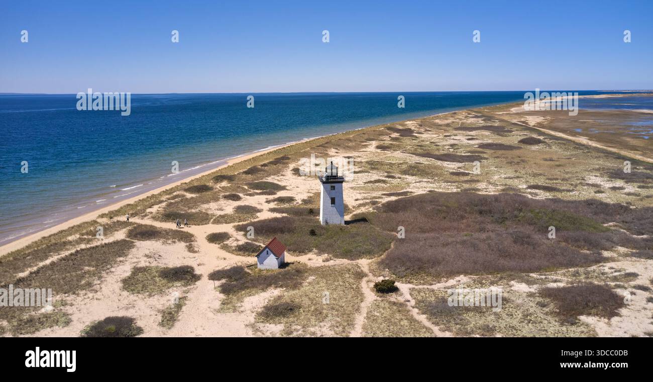 Aerial view of Wood End Lighthouse, Provincetown, Cape Cod Stock Photo ...