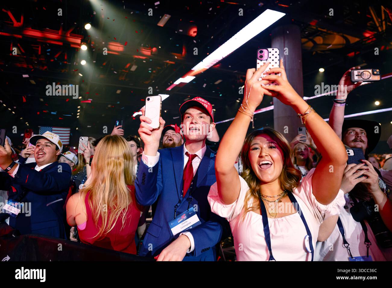 Supporters cheer during Turning Point USA's AmericaFest 2025, Sunday ...