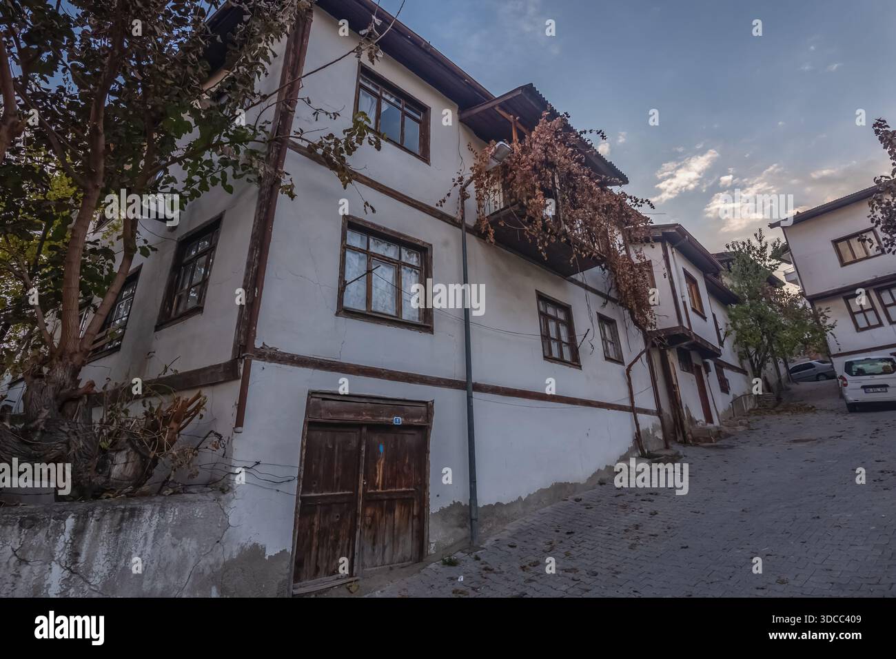 Historic street views and traditional Ottoman-style timber-framed ...