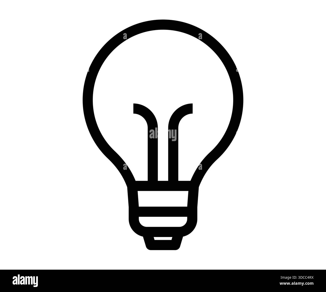 This minimalistic outline of a light bulb icon is perfect for creative ...