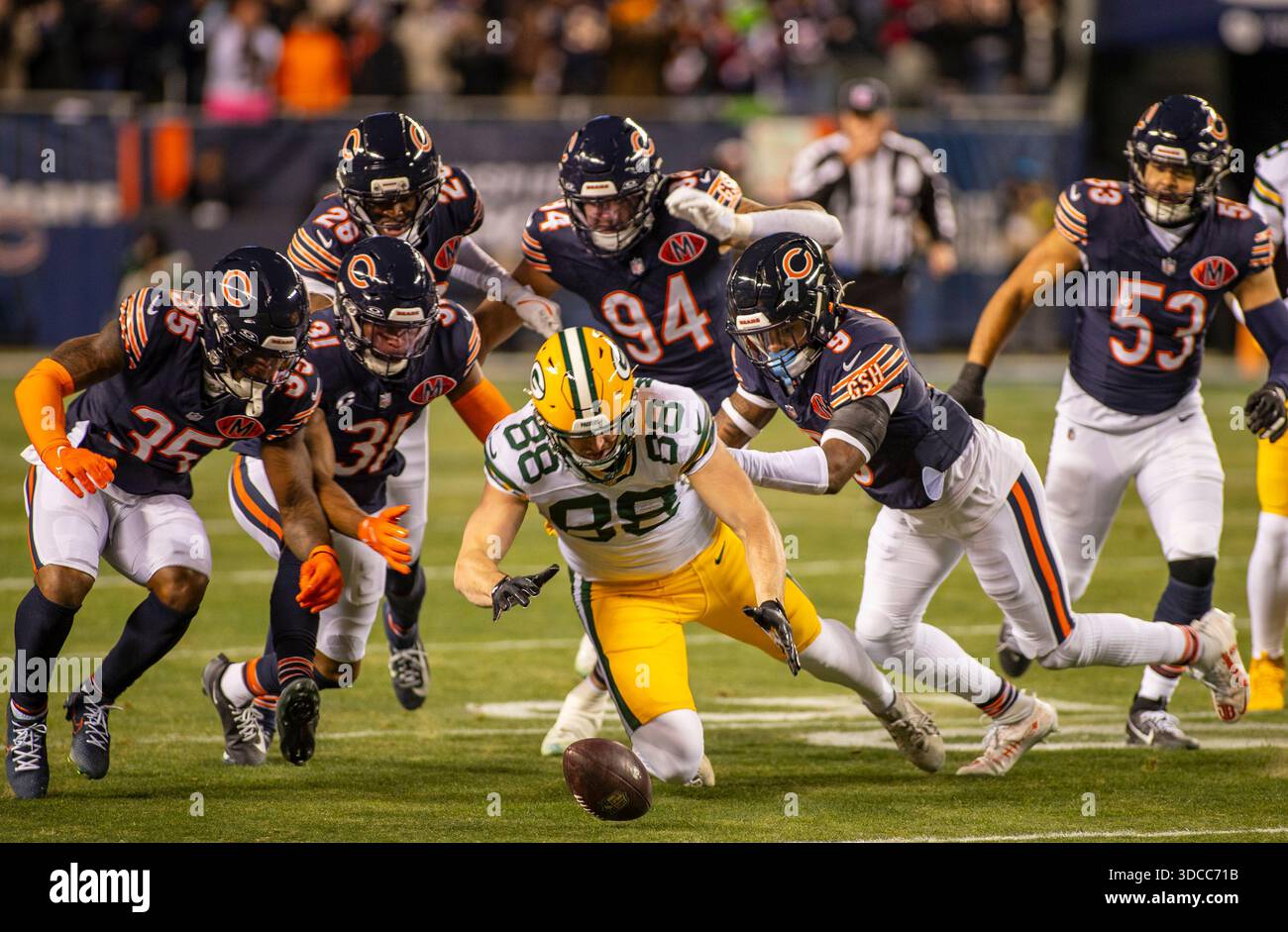 December 20, 2025: Green Bay Packers Luke Musgrave (88) chases the ...