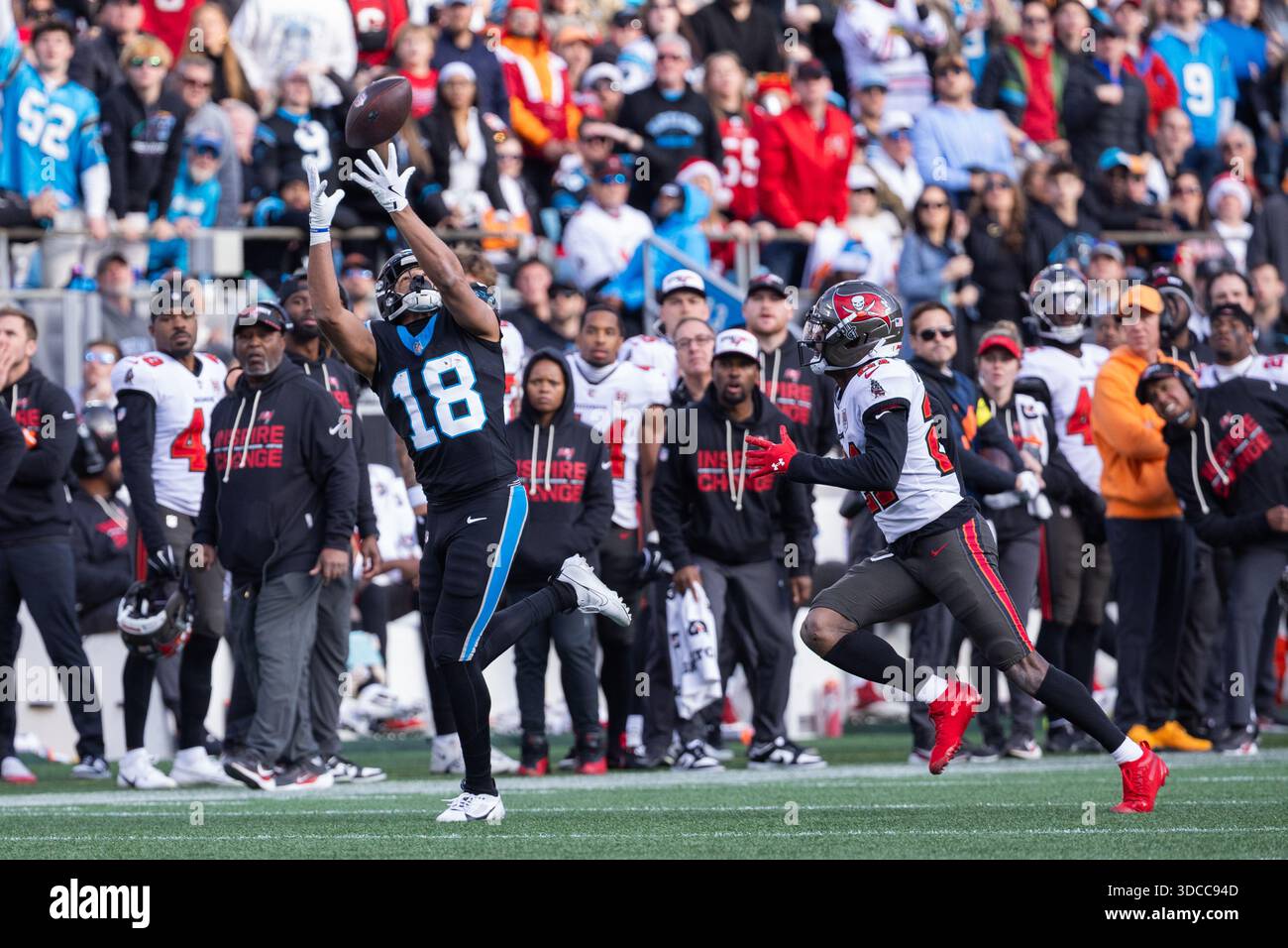 December 21, 2025: Carolina Panthers wide receiver Jalen Coker (18 ...