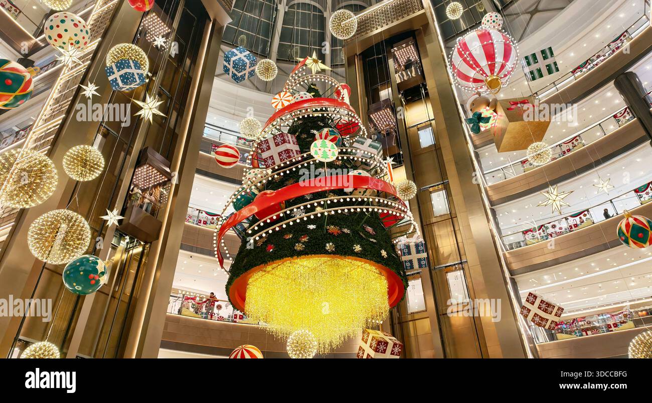 SHANGHAI, CHINA - DECEMBER 21, 2025 - A Giant Floating Christmas Tree ...