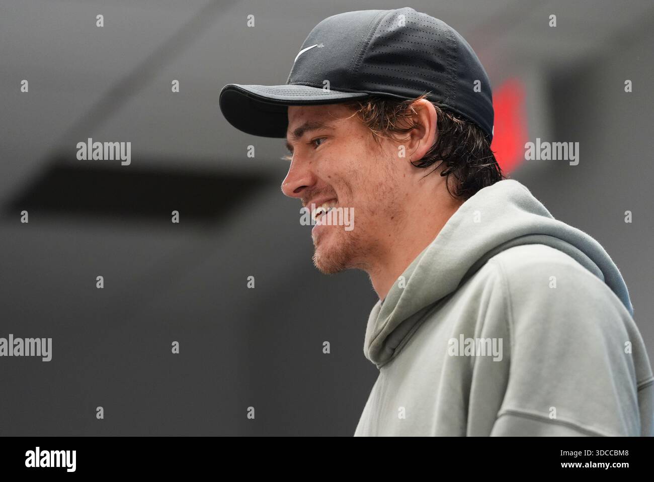 Los Angeles Chargers answers questions after an NFL football game ...