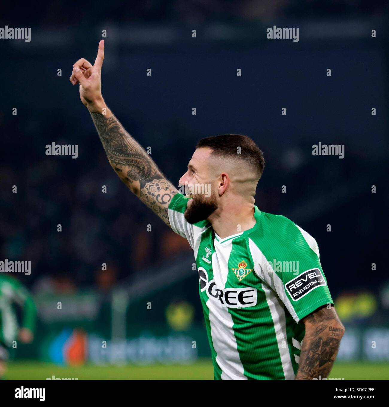 Spanish La Liga EA Sports soccer match Betis vs Getafe at La Cartuja ...