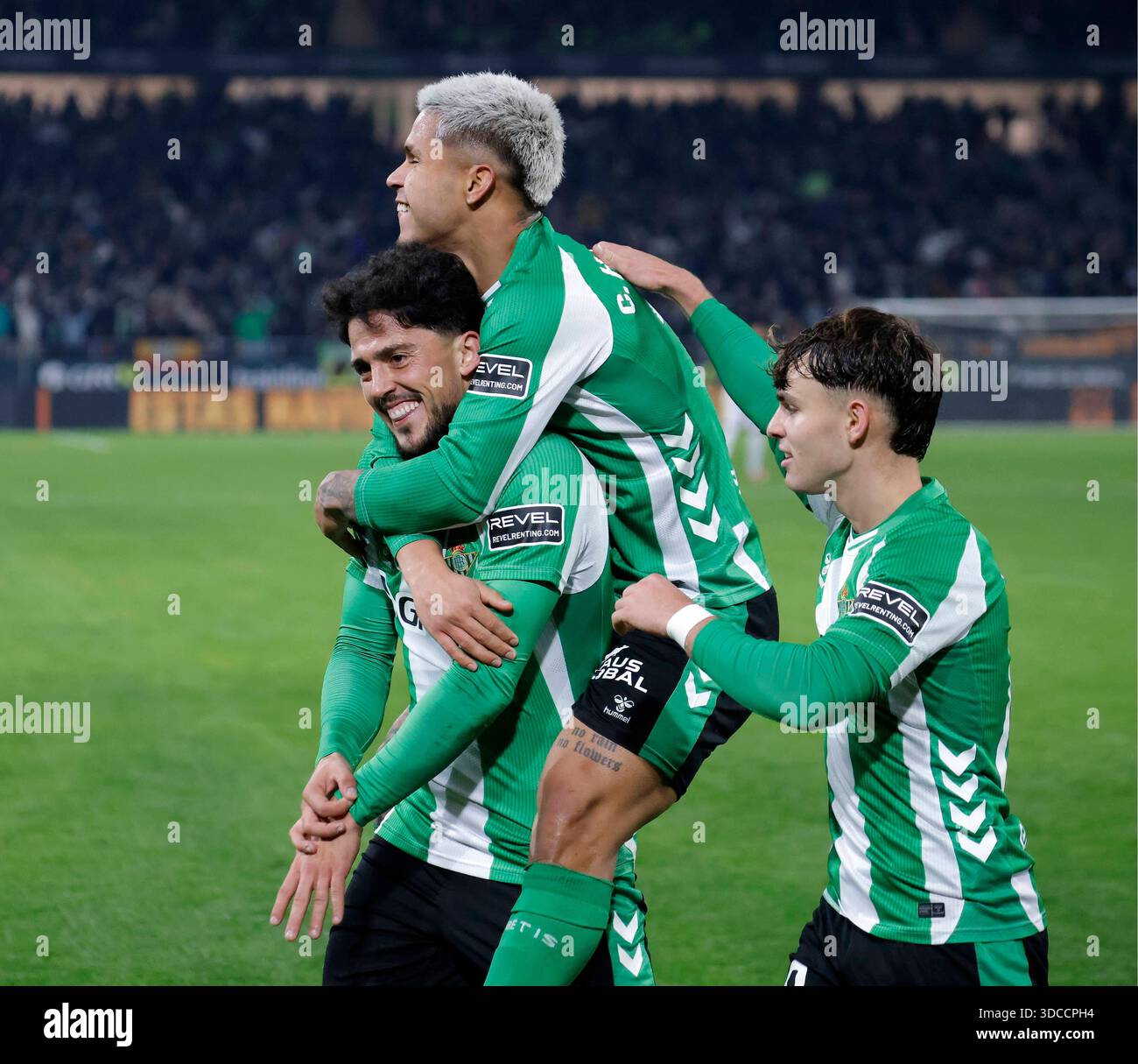 Spanish La Liga EA Sports soccer match Betis vs Getafe at La Cartuja ...