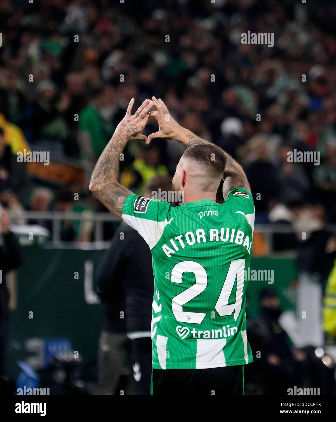 Spanish La Liga EA Sports soccer match Betis vs Getafe at La Cartuja ...