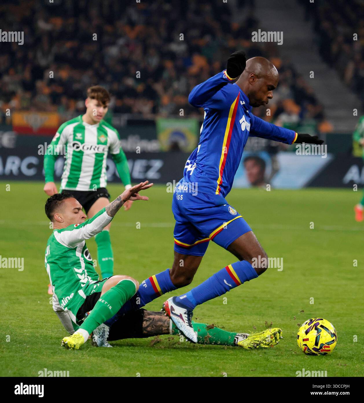 Spanish La Liga EA Sports soccer match Betis vs Getafe at La Cartuja ...