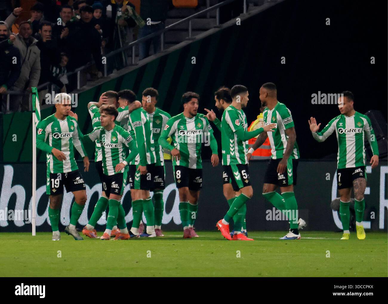 Spanish La Liga EA Sports soccer match Betis vs Getafe at La Cartuja ...