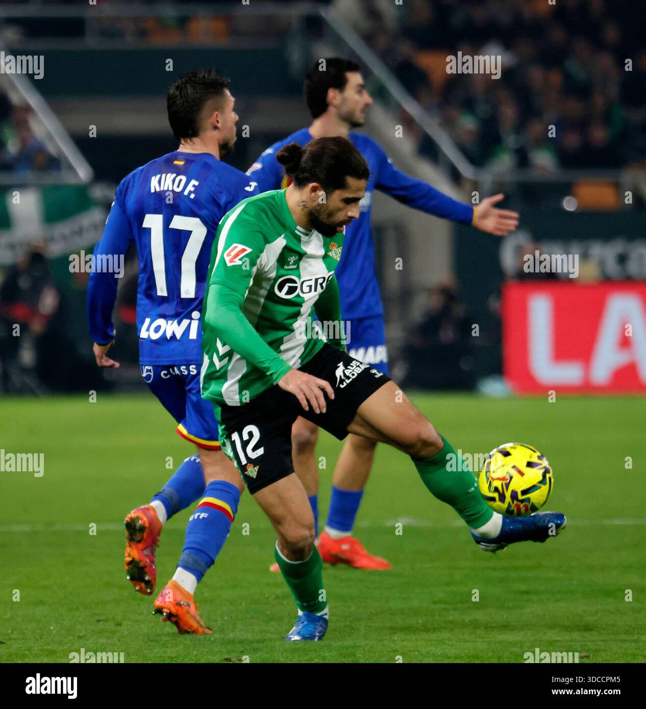 Spanish La Liga EA Sports soccer match Betis vs Getafe at La Cartuja ...